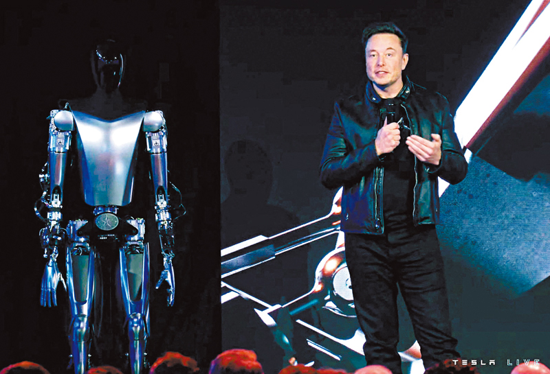 馬斯克新搞作 宣稱可量產百萬部 人形機械人optimus亮相 人類將被取代? 國際 香港文匯網